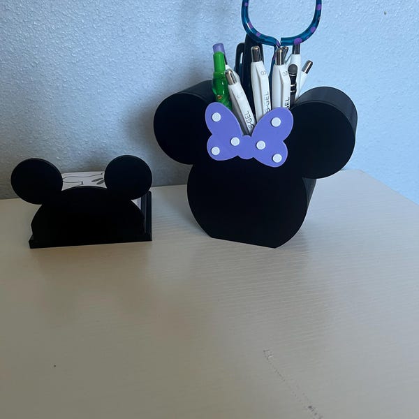 Mickey Mouse 3D Printed Disney Sticky Note Holder for Desk, Work ...