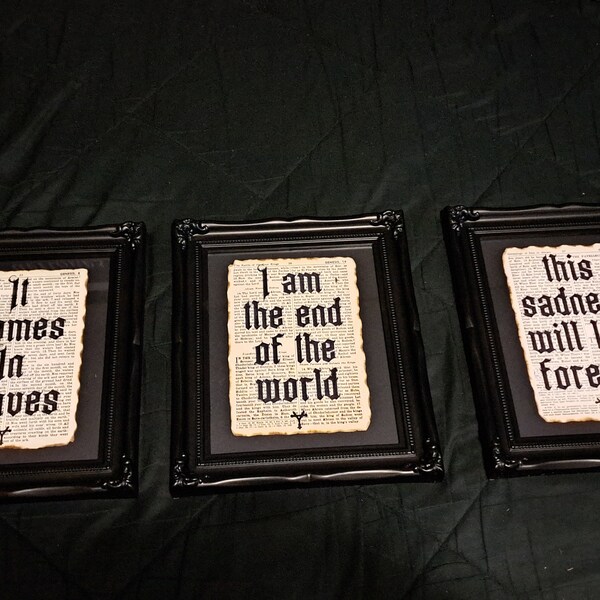 Vintage Bible Gothic Art Pages | "it Comes in Waves" "this Sadness Will ...