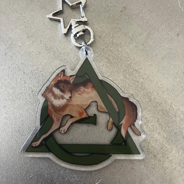 Theta Delta Coyote Wolf Therian Acrylic Keychain - Etsy
