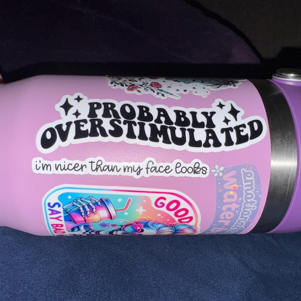Probably Overstimulated Sticker, Funny Mental Health Sticker ...