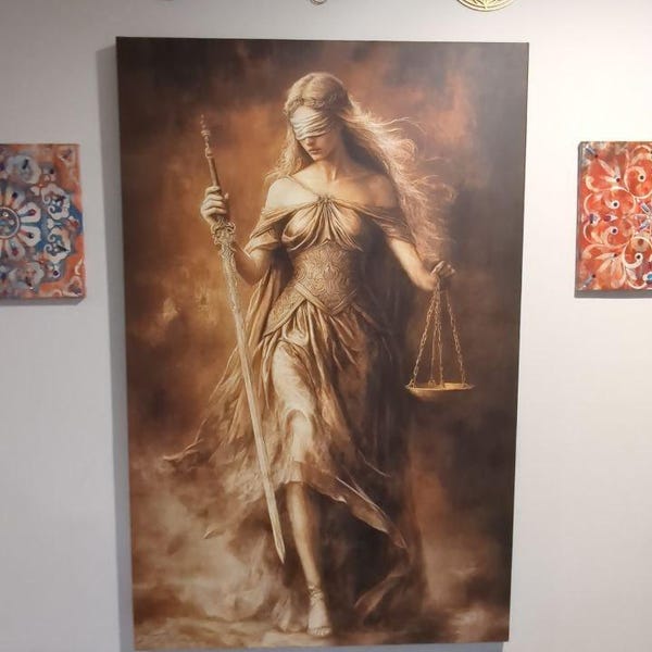 Large Canvas Painting of Big Fish, Wall Art Modern Design Colorful Carp ...