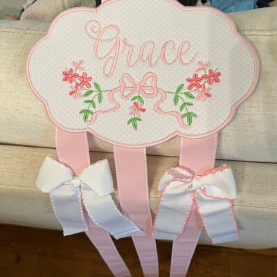 Custom Baby Banner, Welcome Baby Pennant, Monogram Hospital Door Sign ...