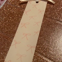 Coquette Bow Bookmark Pink Bookmark With Ribbon Pink Coquette Bookmark ...