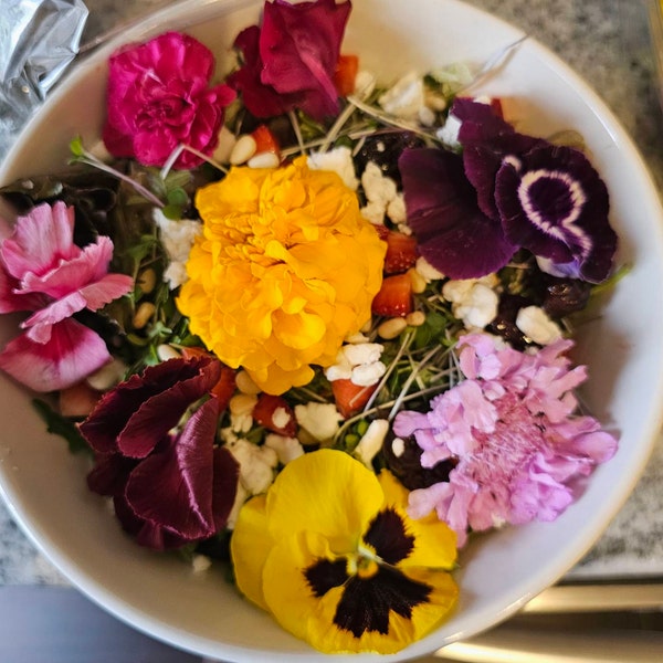 Fresh Edible Flowers Premium Assortment Mix 3oz - Etsy