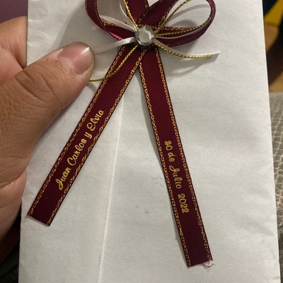 Personalized Favor Ribbon/funeral Capias/wedding/quinceañeras/listones ...