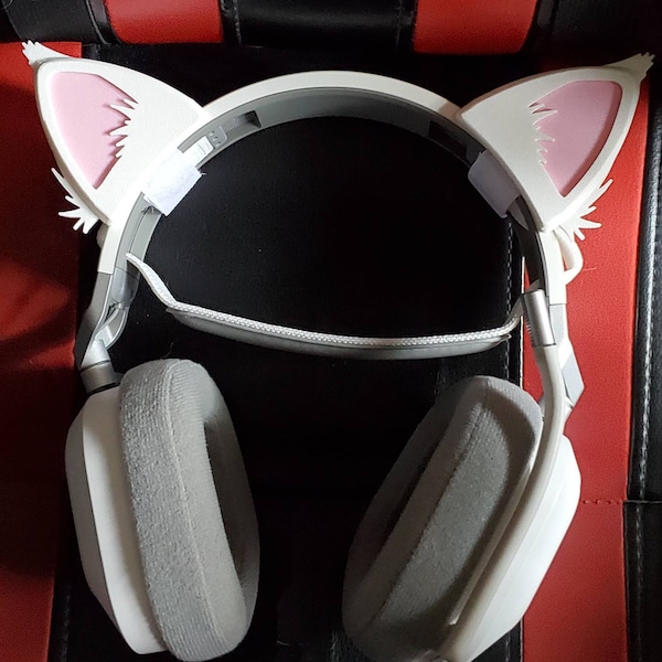 Pink Cartoon Cat Ears, Streaming Headset Cat Ears, Streaming Headphone ...
