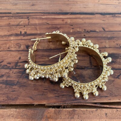 Ghungroo Chandbali Earrings/handmade Chandbali Earrings/ethnic Indian ...