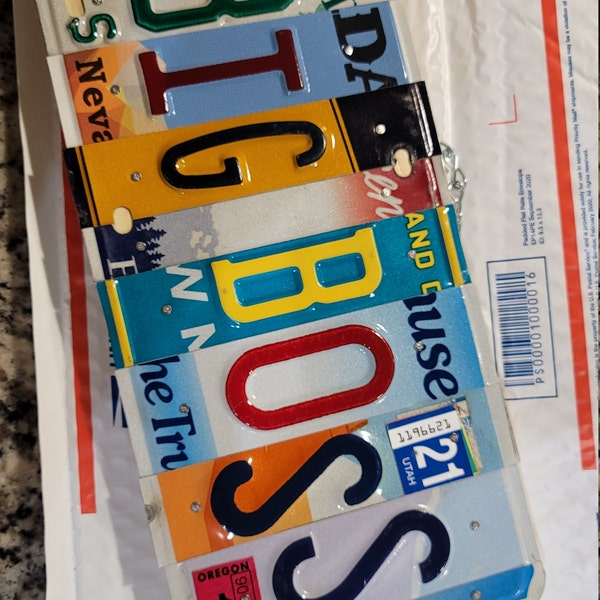 Boss Man License Plate Sign, Boss Gift, Funny Boss Day Gift, Office ...