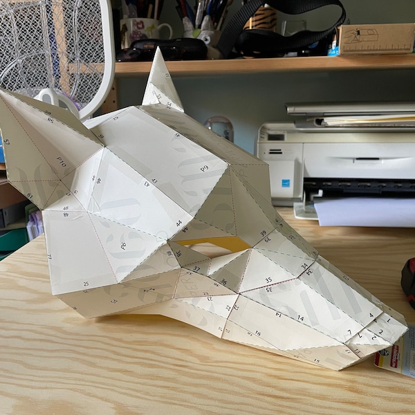 Wolf Mask Template, DIY Paper Mask. Dog Mask, Coyote Mask. Wolf PDF ...