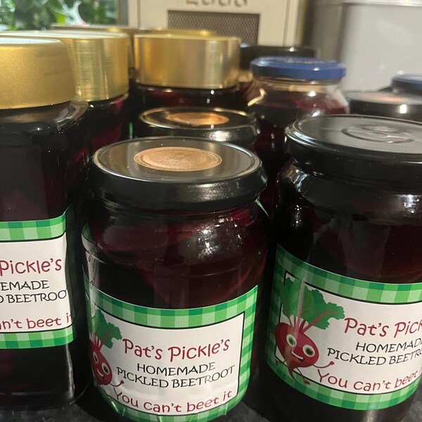 Personalised Pickled Beetroot Jar Labels, Any Name Can Be Added ...