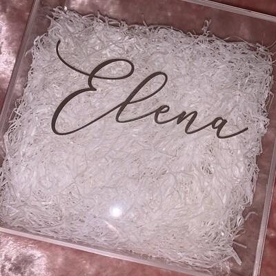 Frosted Acrylic Gift Box, Personalised Gift Box, Unique Gift Box ...