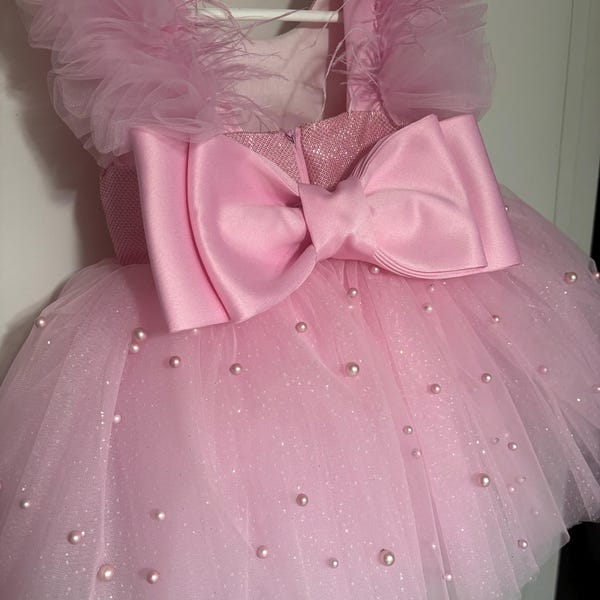 Powder Pink Birthday Tutu Dress,baby Prom Dress Ball Gown Toddler First ...