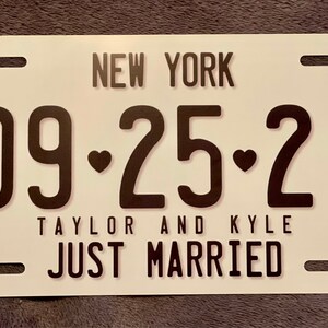 Personalized License Plate, Just Married, Mr Mrs, Bride, Groom ...