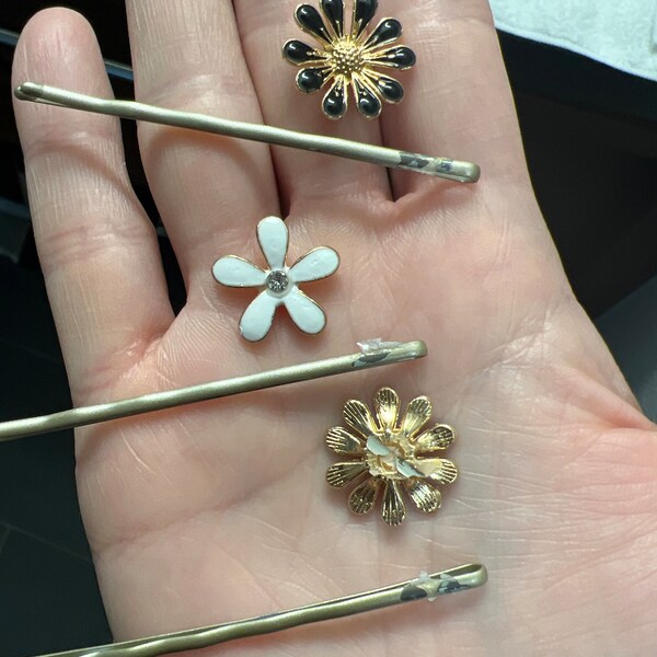 Snake Bobby Pins Set of 2, Rhinestone Bobby Pins, Gift for Her, Golden ...