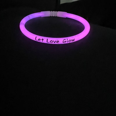 50 X Personalized 8 Glow Bracelets Necklaces Light Sticks Imprinted W ...