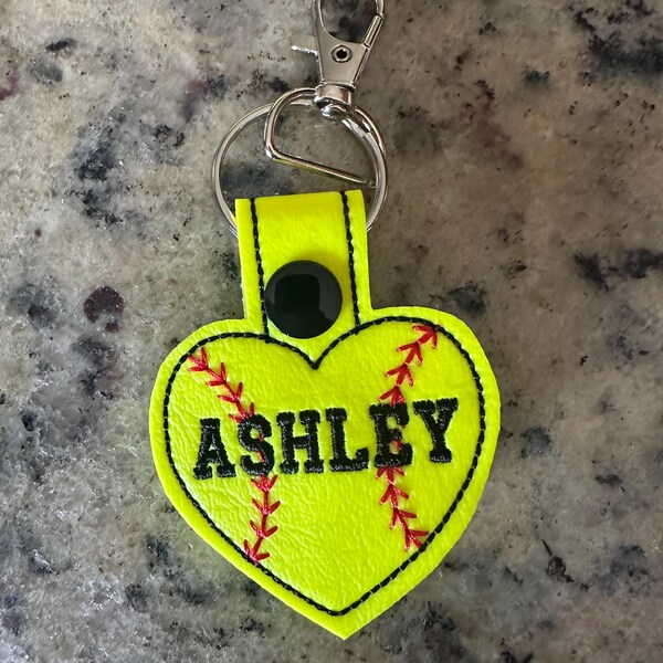 Softball Cursive Name & Number Bag Tags, Personalized Softball Green ...