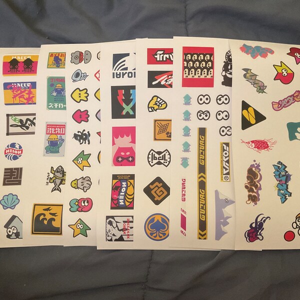 Splatoon Stickers Splatoon Inspired Fan-art Badge Stickers 100 ...