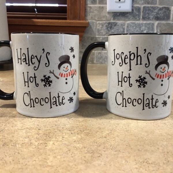 Hot Chocolate Mug With Snowman for Kids | Christmas Hot Cocoa | Snowman ...