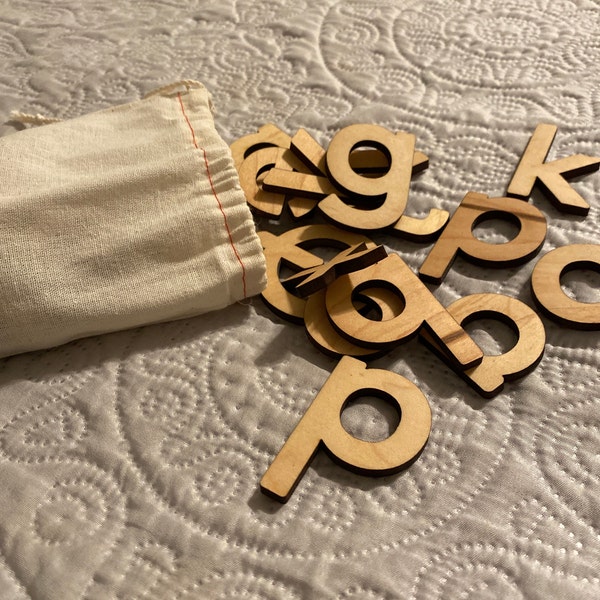 Wooden Alphabet Set • Handmade Maple Wood Letters & Movable Alphabet ...