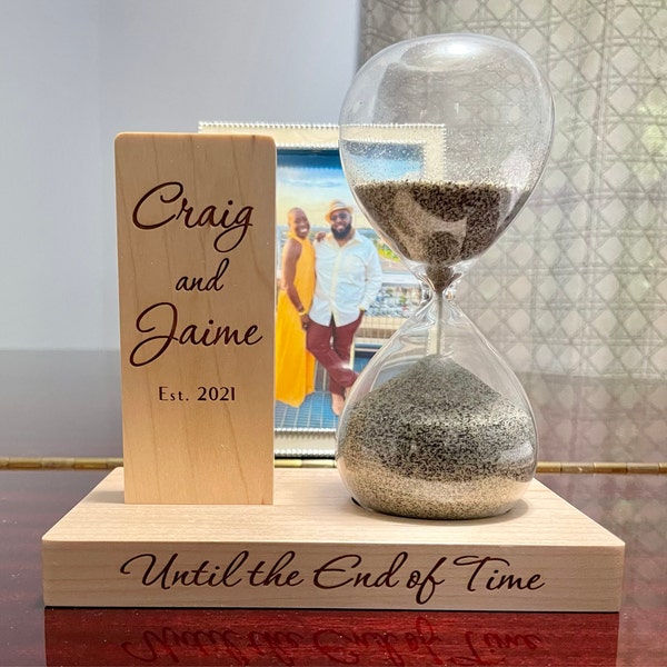 Engraved Unity Sand Ceremony Set With Hourglass - Blended Family ...