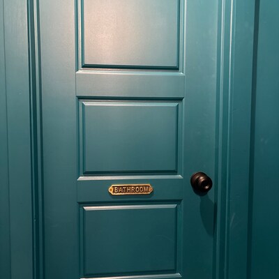 Solid Brass Door Signs Bathroom Pantry Laundry Toilet Vintage Antique ...