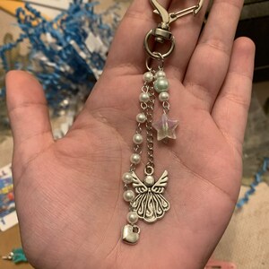 Star Bead Heart Keychain - Etsy