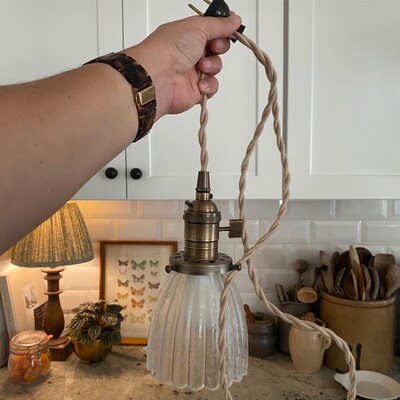 8 Foot Cloth Wire W/ Plug Attached, 26 Color Options, Twisted Cord ...