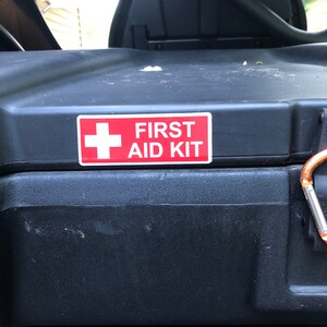 Red First Aid Kit Stickers Decal Camp Boat Kayak SUP Camp Kid Family ...