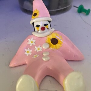 Mini Primary Colors Clown Figurine - Etsy