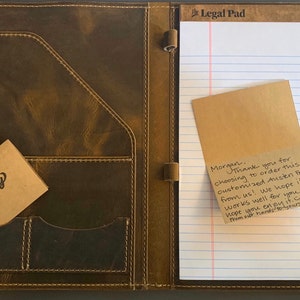 Left-handed Leather Padfolio, Executive Padfolio, Leather Portfolio ...