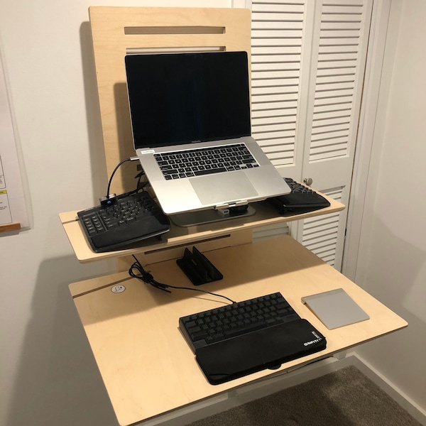 Wallstand Standing Desk Wall Mounted Ergonomic Office With Adjustable ...