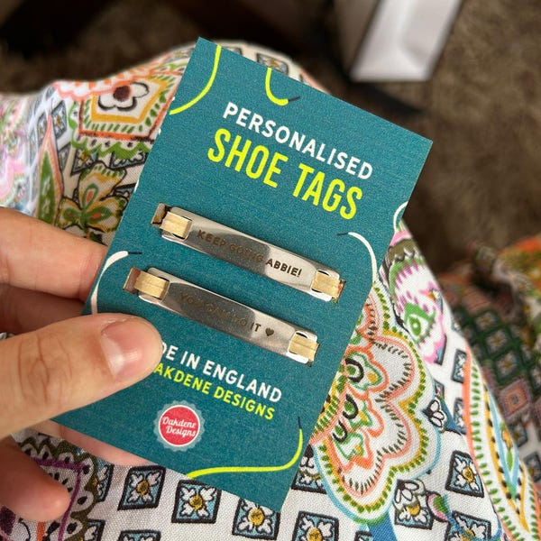 Personalised Metal Shoe Tags - Etsy