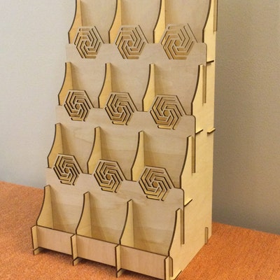 Retail Counter Display Stand Car Coasters or Anything 3 Inch Wide Laser CUT SVG Digital File ...