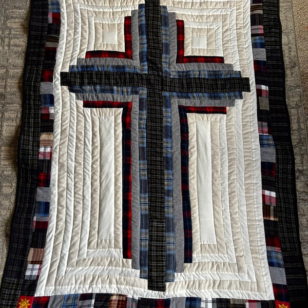 Log Cabin Cross / Christian Cross - Pattern in 3 Sizes - PDF Download ...