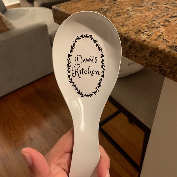 Personalized Spoon Rest - Monogram Spoon Holder - Mom / Grandma / Dad's ...
