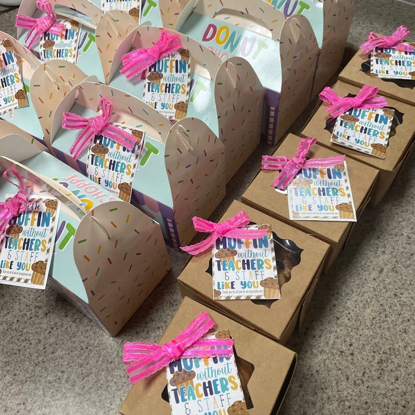 Muffins Teachers and Staff Appreciation 8x10 Printable Sign, We'd Be ...