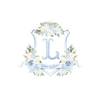 Custom Wedding Monogram Logo, Wedding Monogram, Watercolor Monogram ...