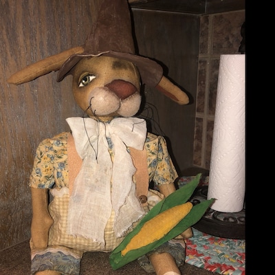 Rabbit Epattern-primitive Bunny Cloth Doll Craft Digital Download ...