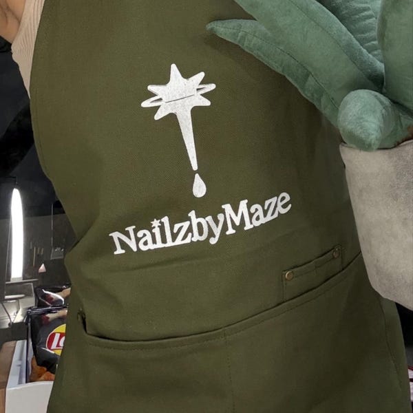 Personalized Water Resistant Cotton Aprons: Salon, Nail Tech, Florist ...