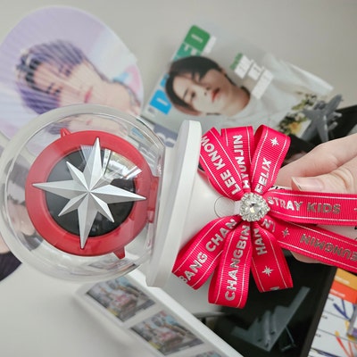 SEVENTEEN SVT Caratbong Ribbon Bow Keychain Pendant Light Stick Lanyard ...