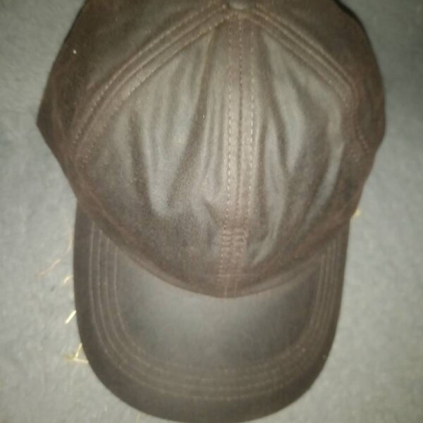 British Waxed Cotton Baseball Cap Adjustable Strap Water Resistant ...
