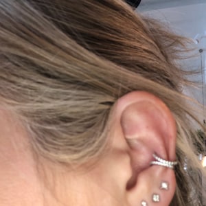 Sterling Silver Crystal Encrusted Ear Cuffs, Gold or Silver, None ...