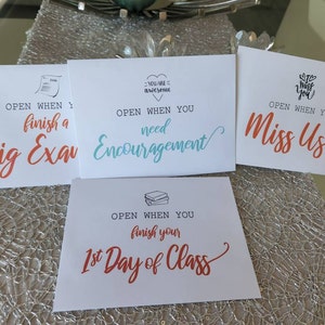 Open When Envelopes College University College Gifts - Etsy