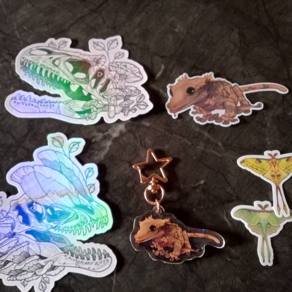 Holographic Dinosaur Stickers - Etsy