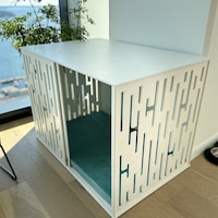 Modern Dog Kennel Triple Small Dog Crate With Sliding Door With a Latch ...