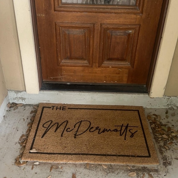 Custom Door Mat, Outdoor, Last Name Doormat, Front Door Decor ...