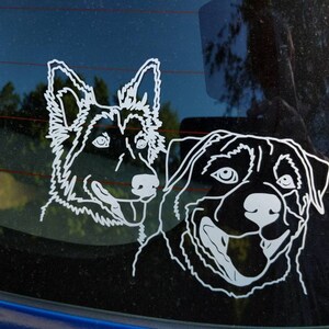 Custom Pet Car Decal Dog/cat Vinyl Decals Laptop Decal Pet Portrait Pet ...