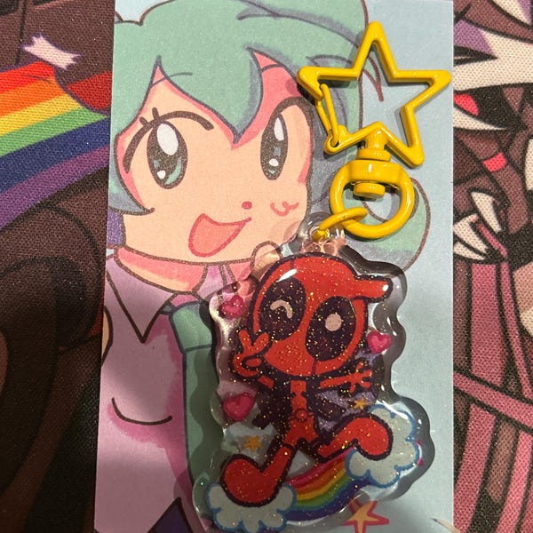 Gyaru Hatsune Miku Acrylic Epoxy Glitter Keychain - Etsy