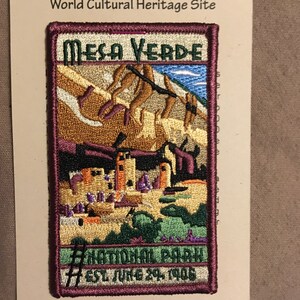 Official Mesa Verde National Park Souvenir Iron-on Patch Colorado ...