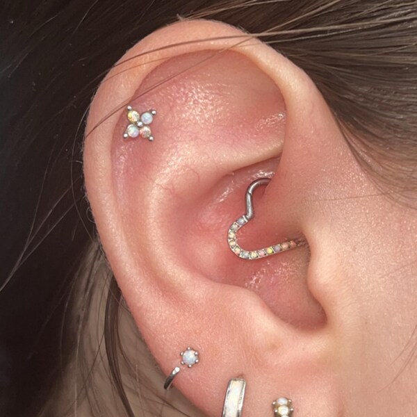 18G/16G Amethyst Diamond Cartilage Flat Back Labret Conch Earrings Tiny ...